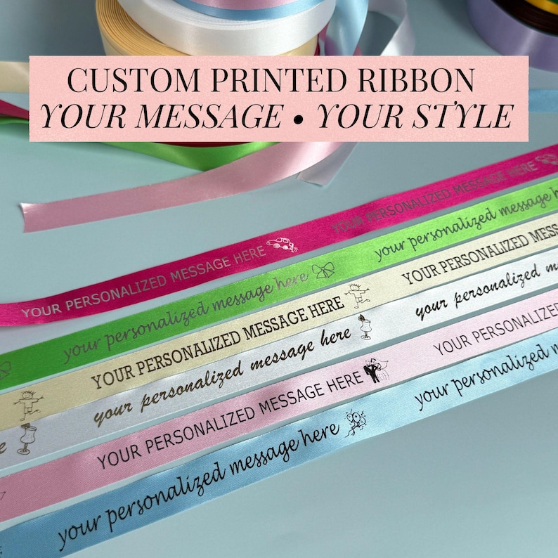Custom Corporate Ribbon Personalized Event Ribbon Company Logo Ribbon ...