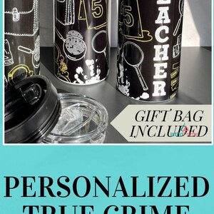 Custom Forensic Science Gift True Crime Junkie 20 Oz Stainless Steel ...
