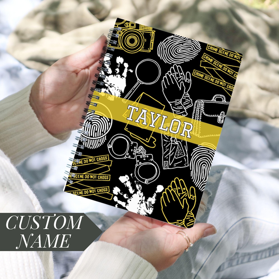 Crime Scene Notebook Personalized Detective Journal Forensic Science ...