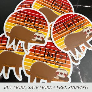 Sloth Animal Periodic Table Vinyl Sticker Gift Funny Sloth Lover School ...