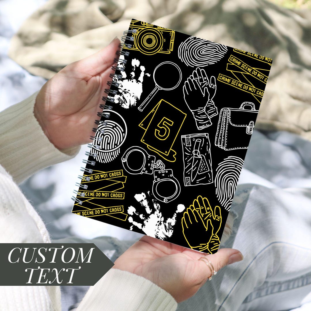 Custom Forensic Science Gift Crime Scene Junkie Notebook Criminal Minds ...