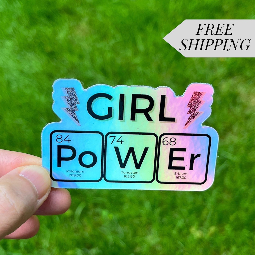 Holographic Girl Power Sticker for Teenage Girls Empowered Women in ...