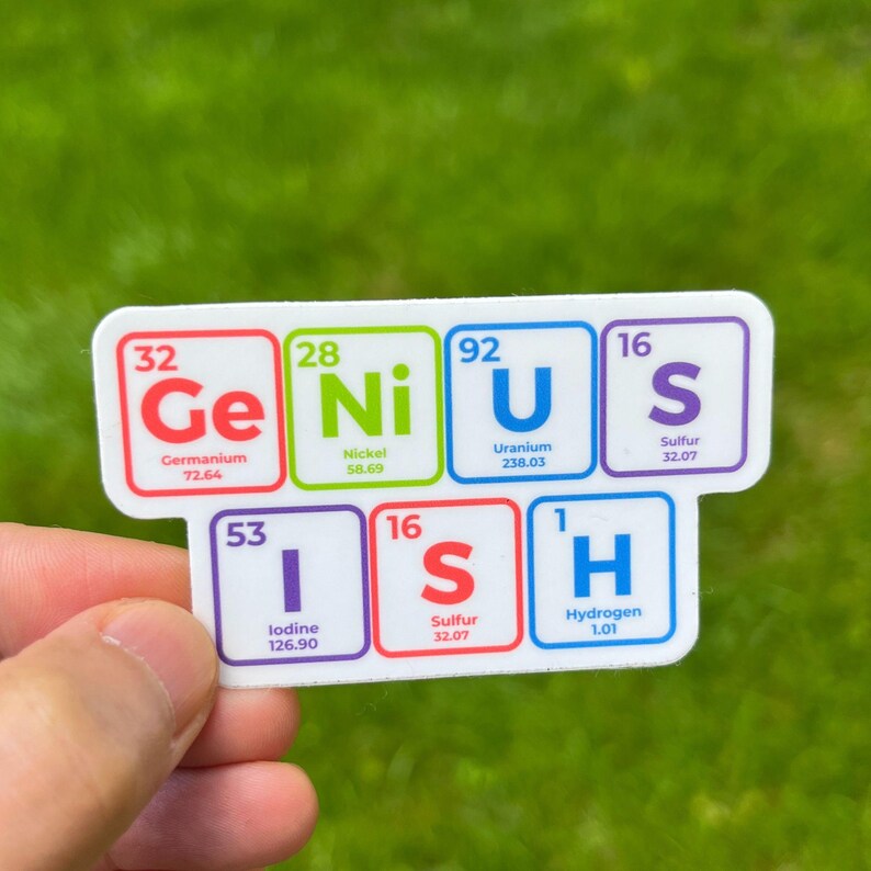 Periodic Table Sticker Chemistry Teacher Gift Science Classroom Décor ...
