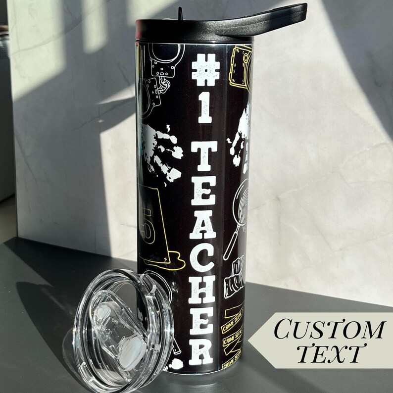 Custom Forensic Science Gift True Crime Junkie 20 Oz Stainless Steel ...