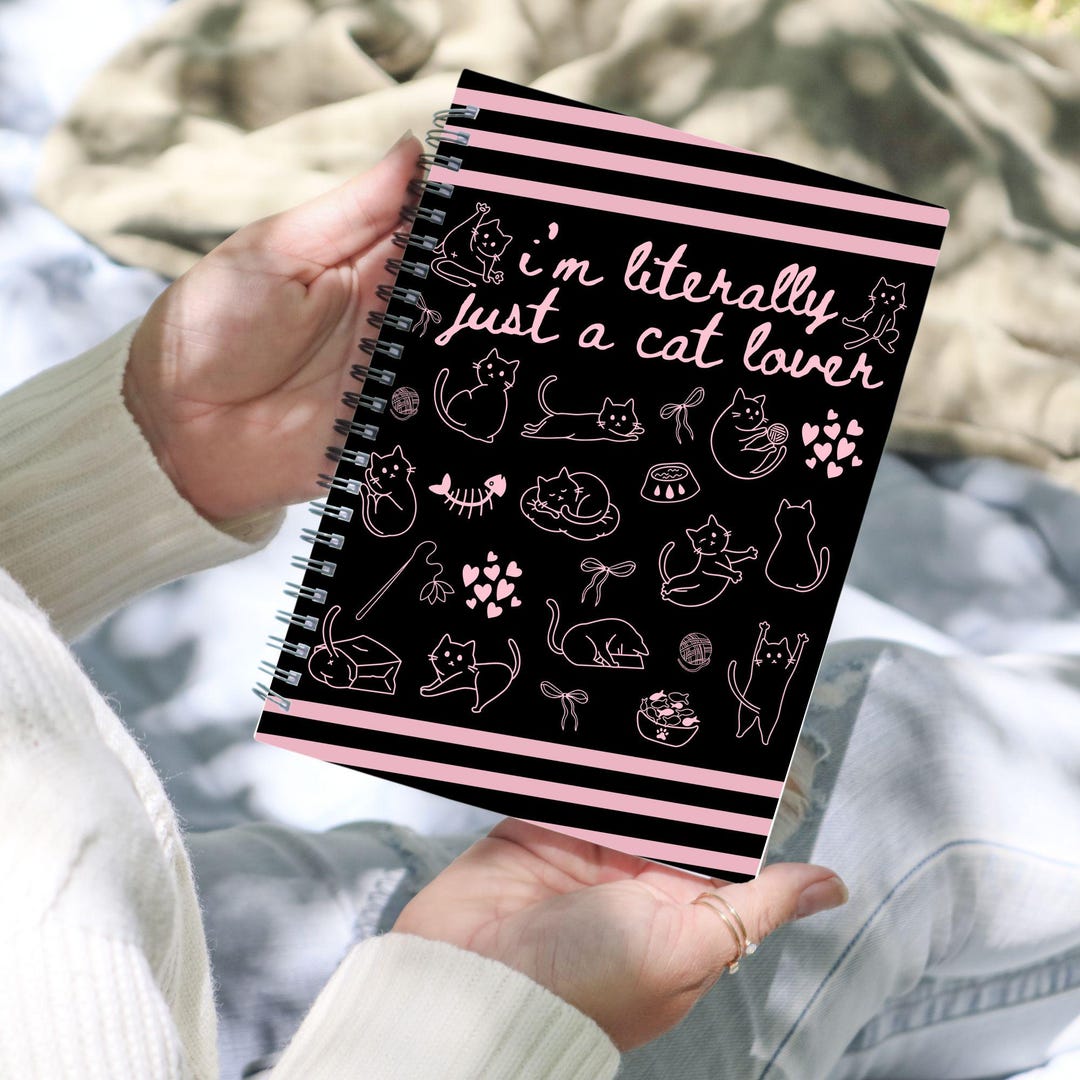 Cat Lover Notebook Funny Cat Journal Cute Kitty Gift for Cat Mom Cat ...