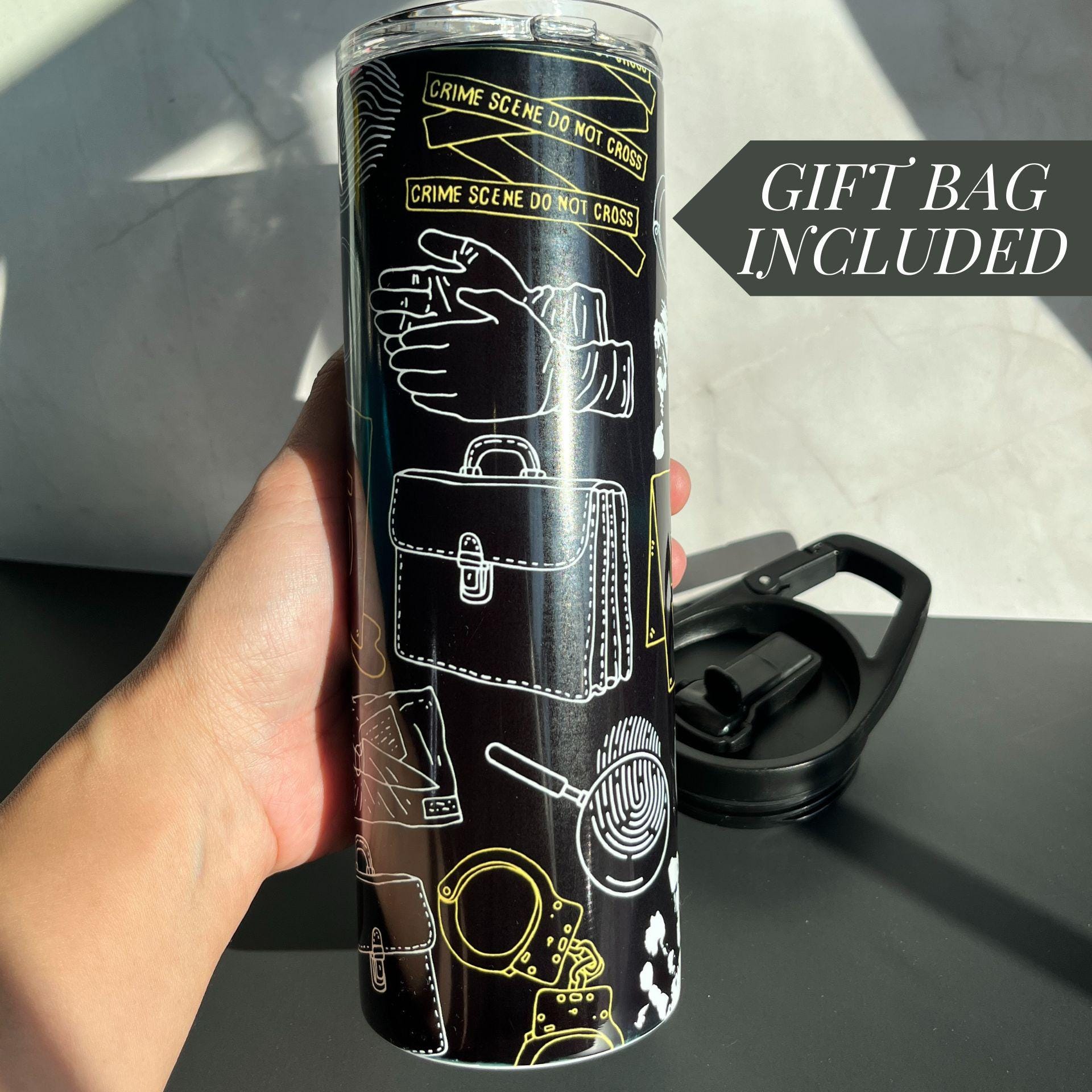 Custom Forensic Science Gift True Crime Junkie 20 Oz Stainless Steel ...