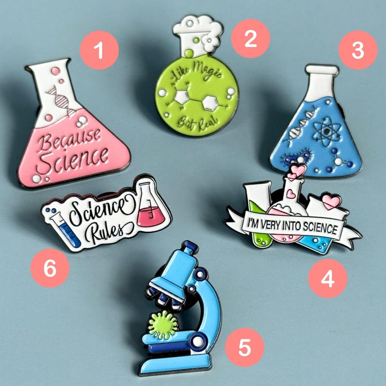 Cute Chemistry Pin Collection Set Laboratory Accessory Gift Idea ...