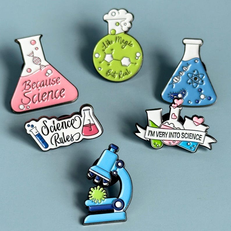 Cute Chemistry Pin Collection Set Laboratory Accessory Gift Idea ...