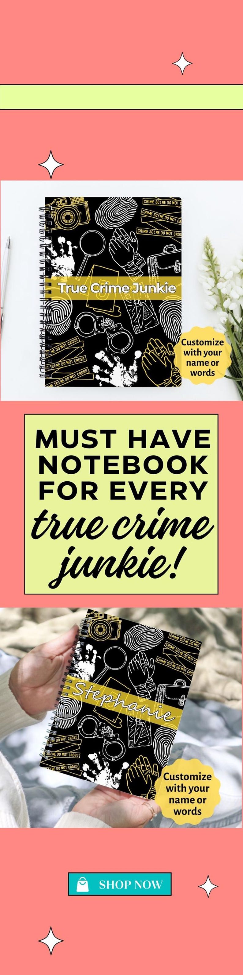 Custom Crime Scene Notebook Personalized CSI Student Journal Detective ...