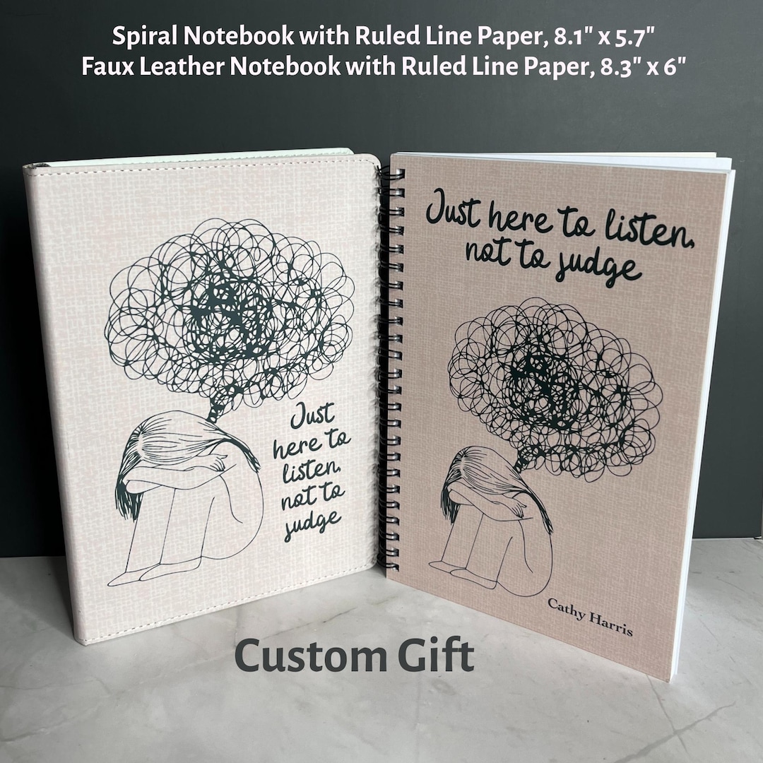 Therapy Notebook Counselor Personalized Gift Mental Health Professional ...