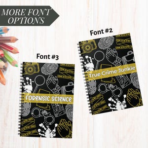 Crime Scene Notebook Personalized Detective Journal Forensic Science ...