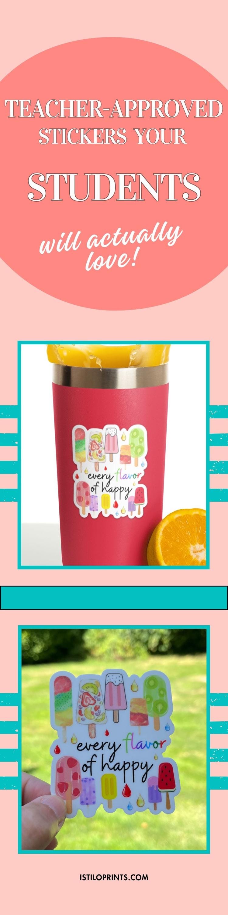 Popsicle Sticker Party Favor Ice Cream Kids Stickers Cute Food Stickers ...