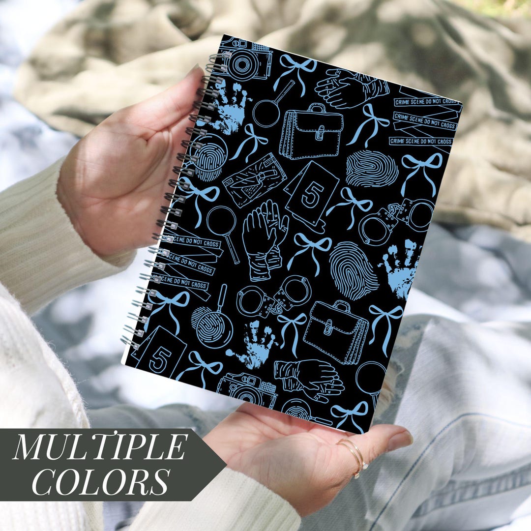 True Crime Spiral Notebook for Forensic Fans Crime Scene Investigator ...
