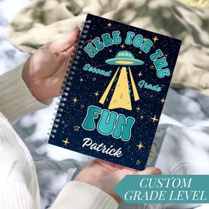 Custom Student Notebook Alien Space Back to School Gift Classroom ...