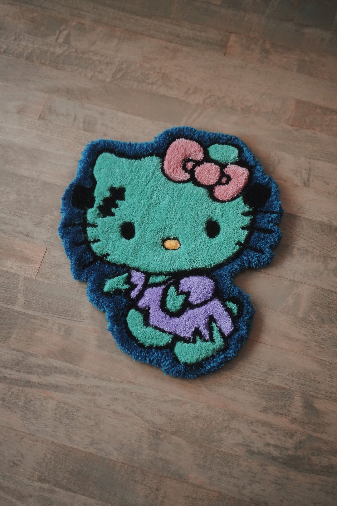 Custom Halloween Hello Kitty Tufted Rug Handmade Cartoon - Etsy
