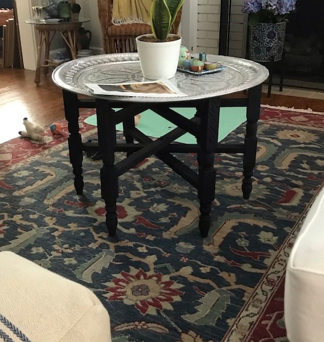 Handmade Folding Moroccan Tea / Coffee Table WITH Tray, Handcrafted ...