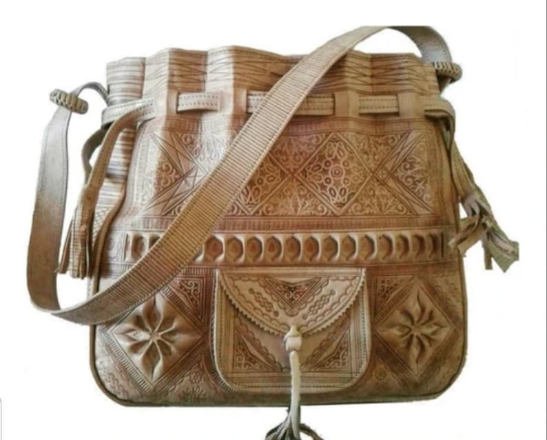 Moroccan Leather Bag, Shoulder Bag, Wanderlust Bag, Leather Satchel ...
