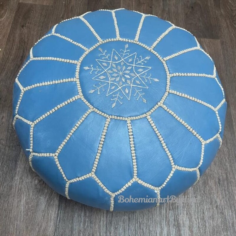 Blue Pouf - Etsy
