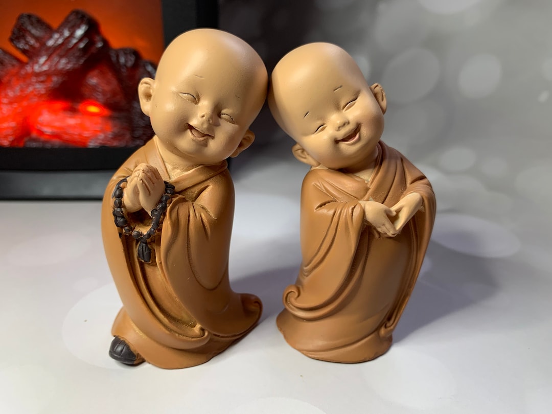 Baby Buddha Statue, Little Monk Figure, Meditation Yoga Figurine, Cute ...