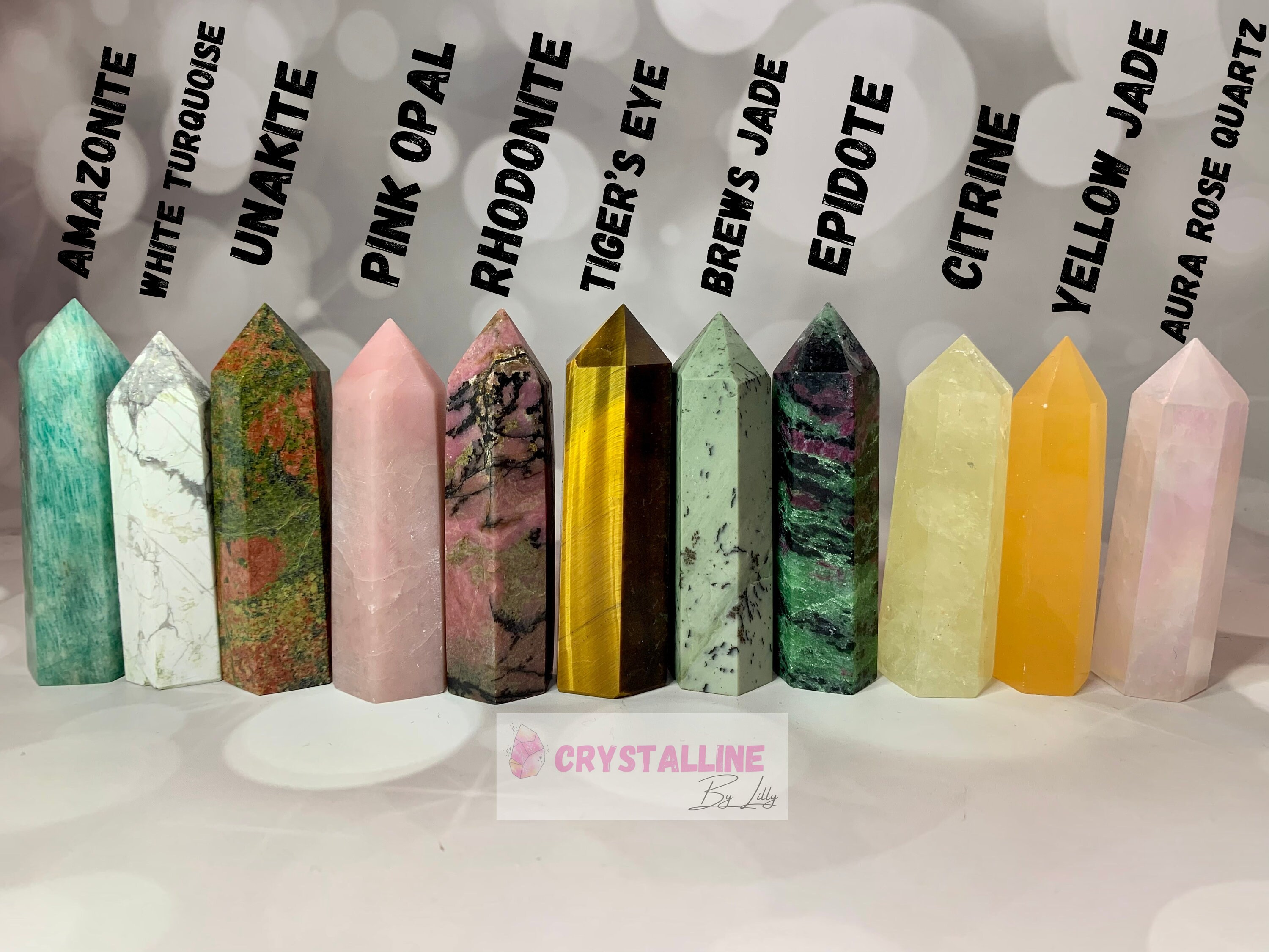 Crystal Tower, Gemstone Point, Gem Obelisk, Natural Stone Wand ...