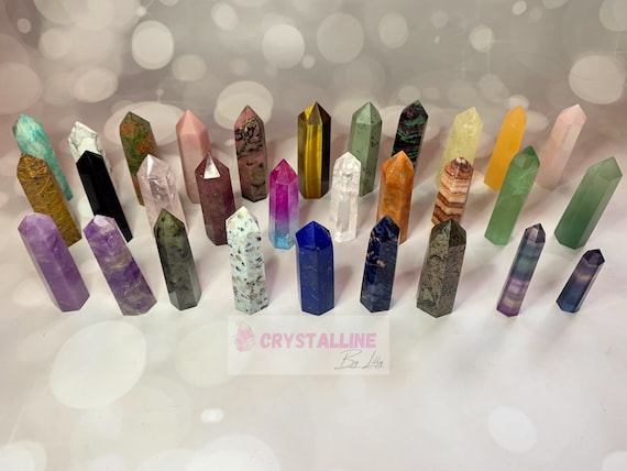 Crystal Tower Gemstone Point Gem Obelisk Natural Stone | Etsy UK