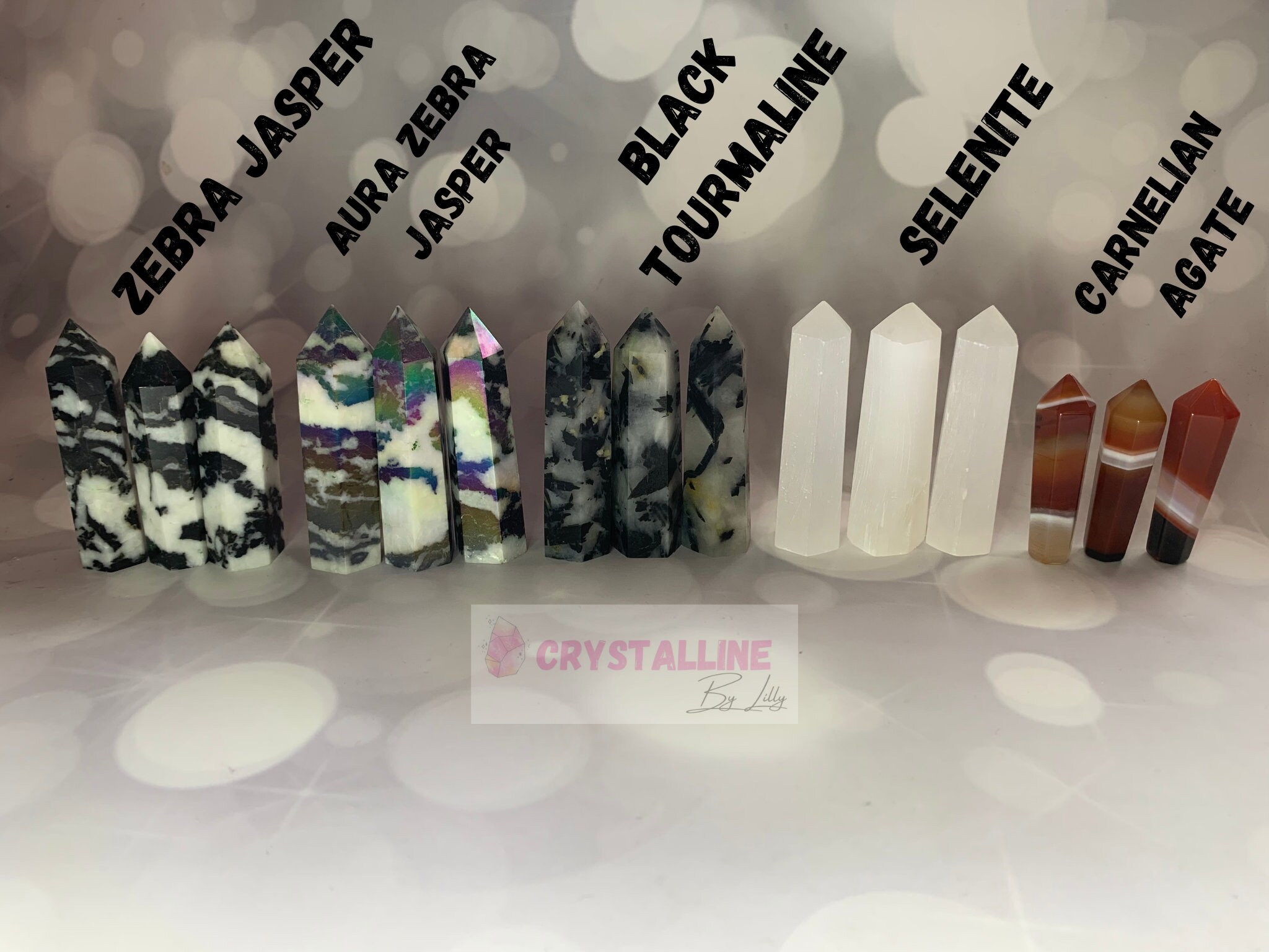Crystal Tower, Gemstone Point, Gem Obelisk, Natural Stone Wand ...