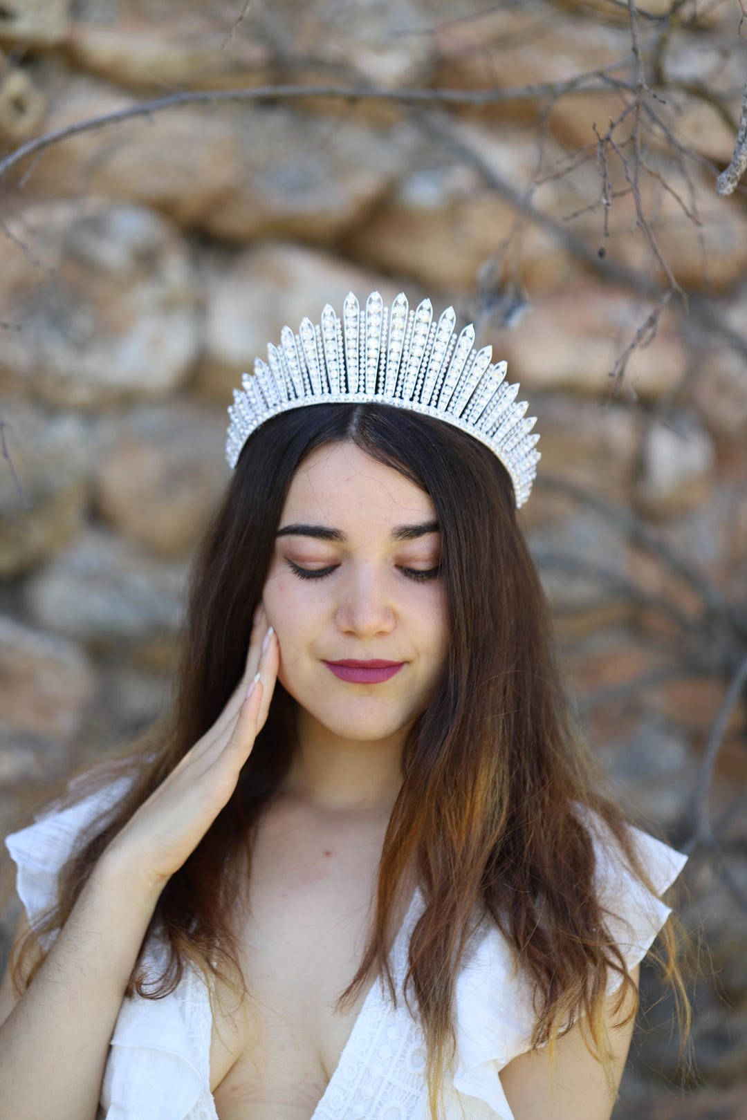 Queen Mary Fringe Tiara Replica, Luxury Bridal Kokoshnik Crown, Vintage ...