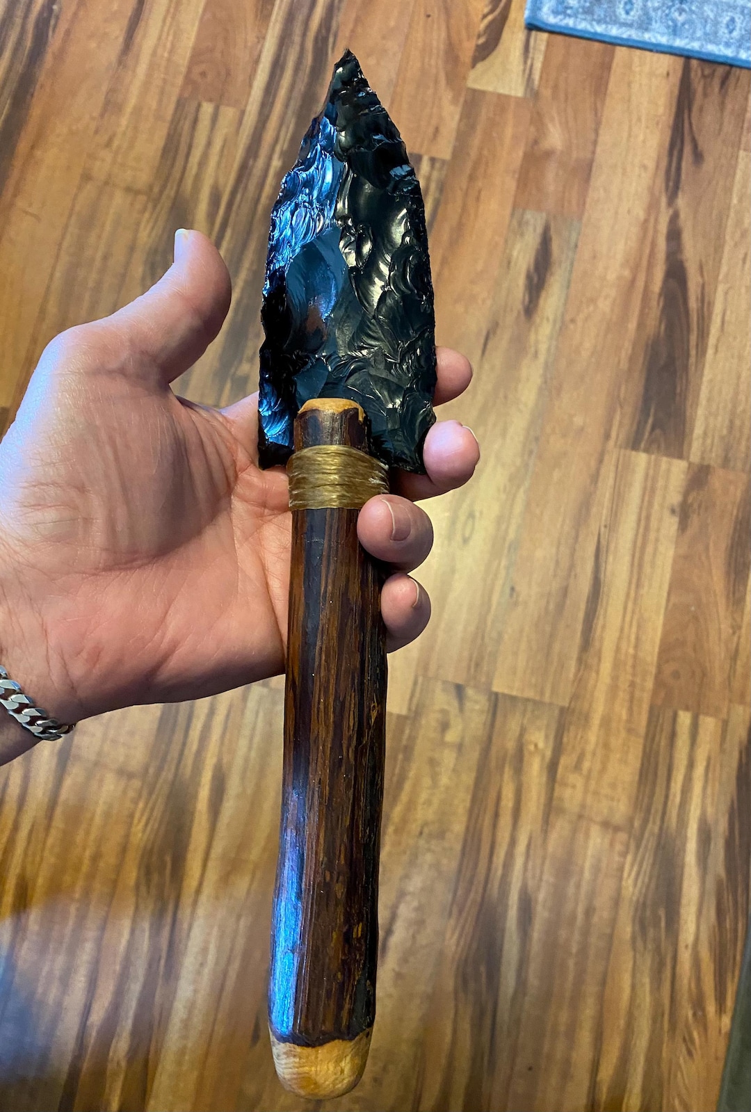 Flint Knapped Dragonglass (obsidian Stone) Blade Knife Dagger - Etsy