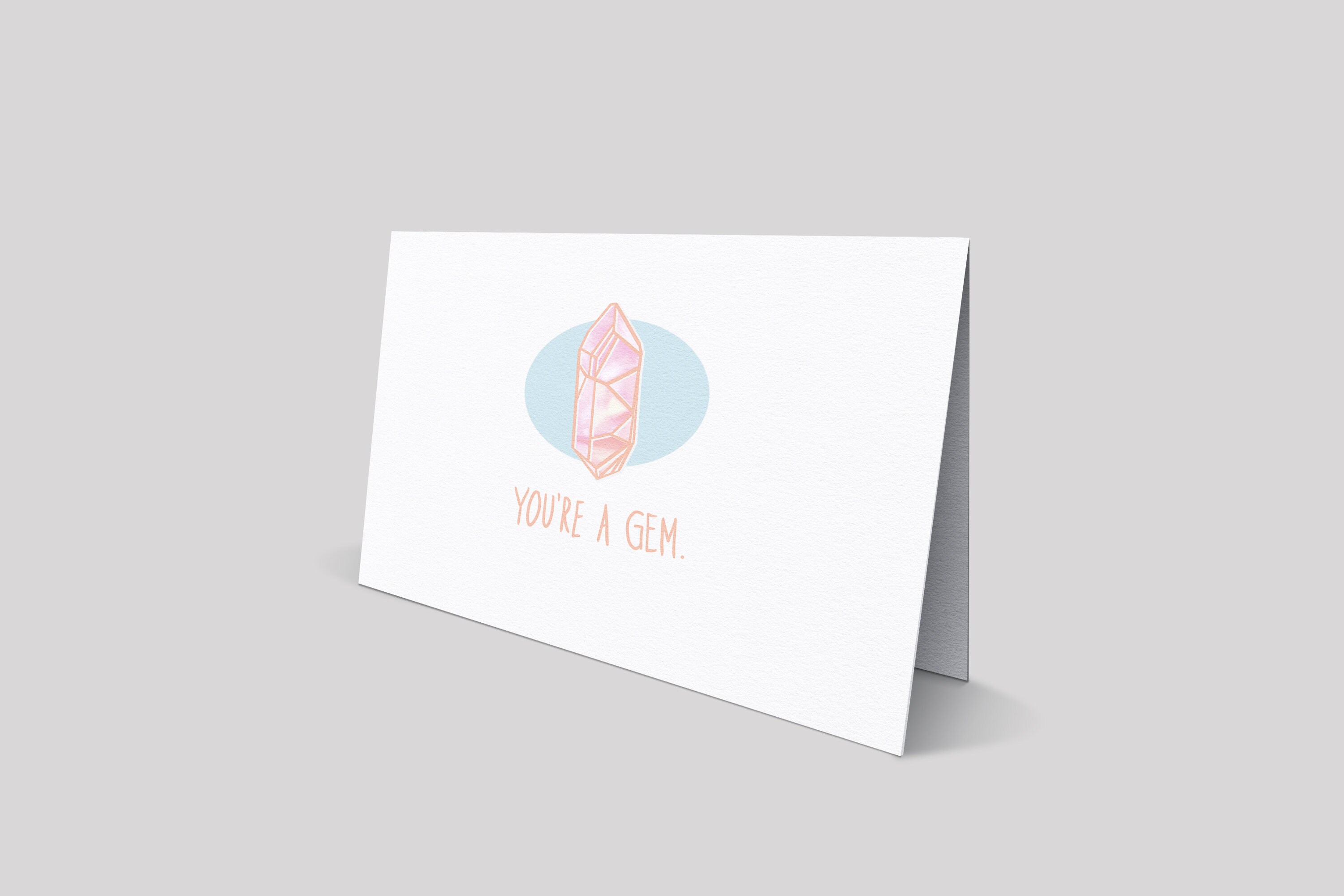 You're A Gem Card Printable Digital Download Blank Inside Instant PDF ...