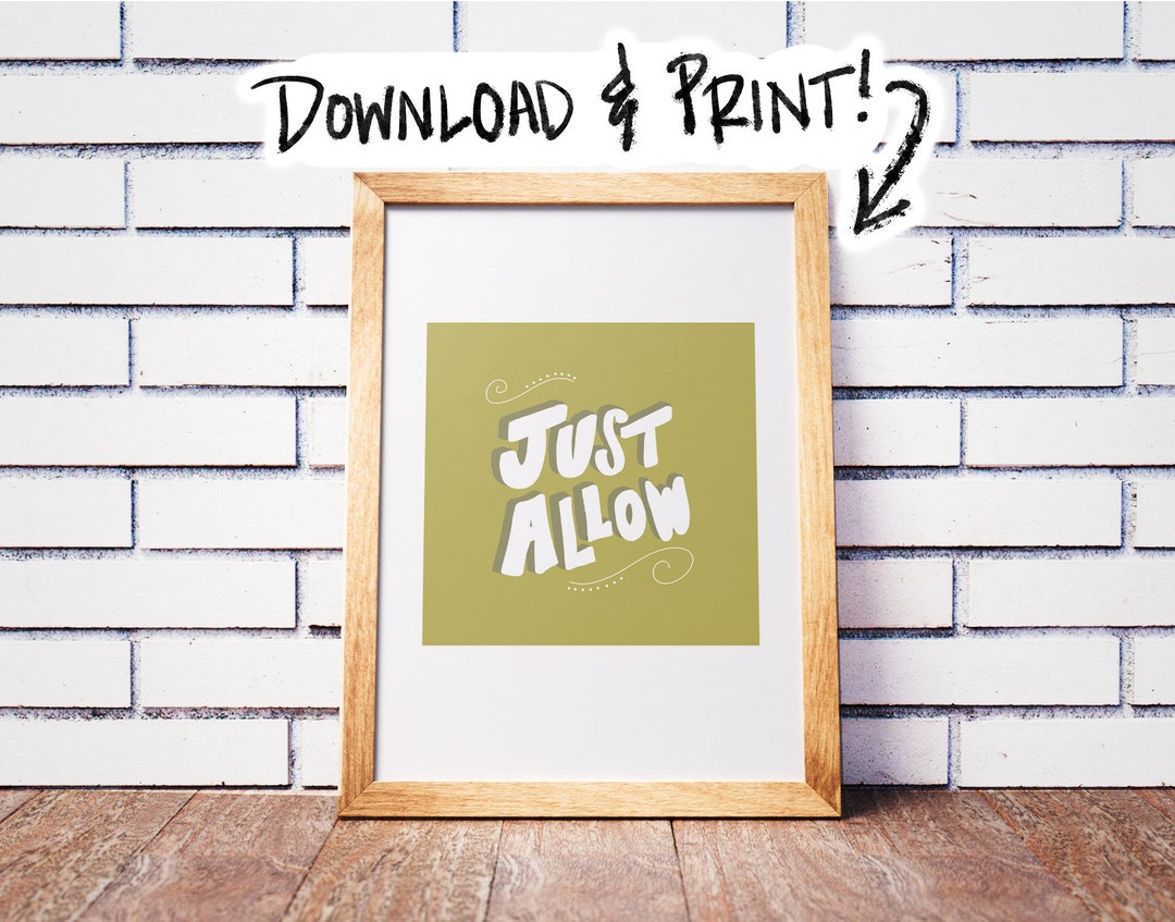 Just Allow Card and Print Printable Digital Download Blank - Etsy
