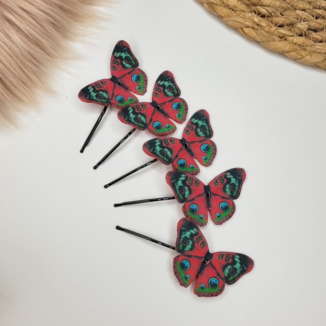 One Piece of Butterfly Hair Clip, Butterfly Bobby Pins, Small Butterfly ...