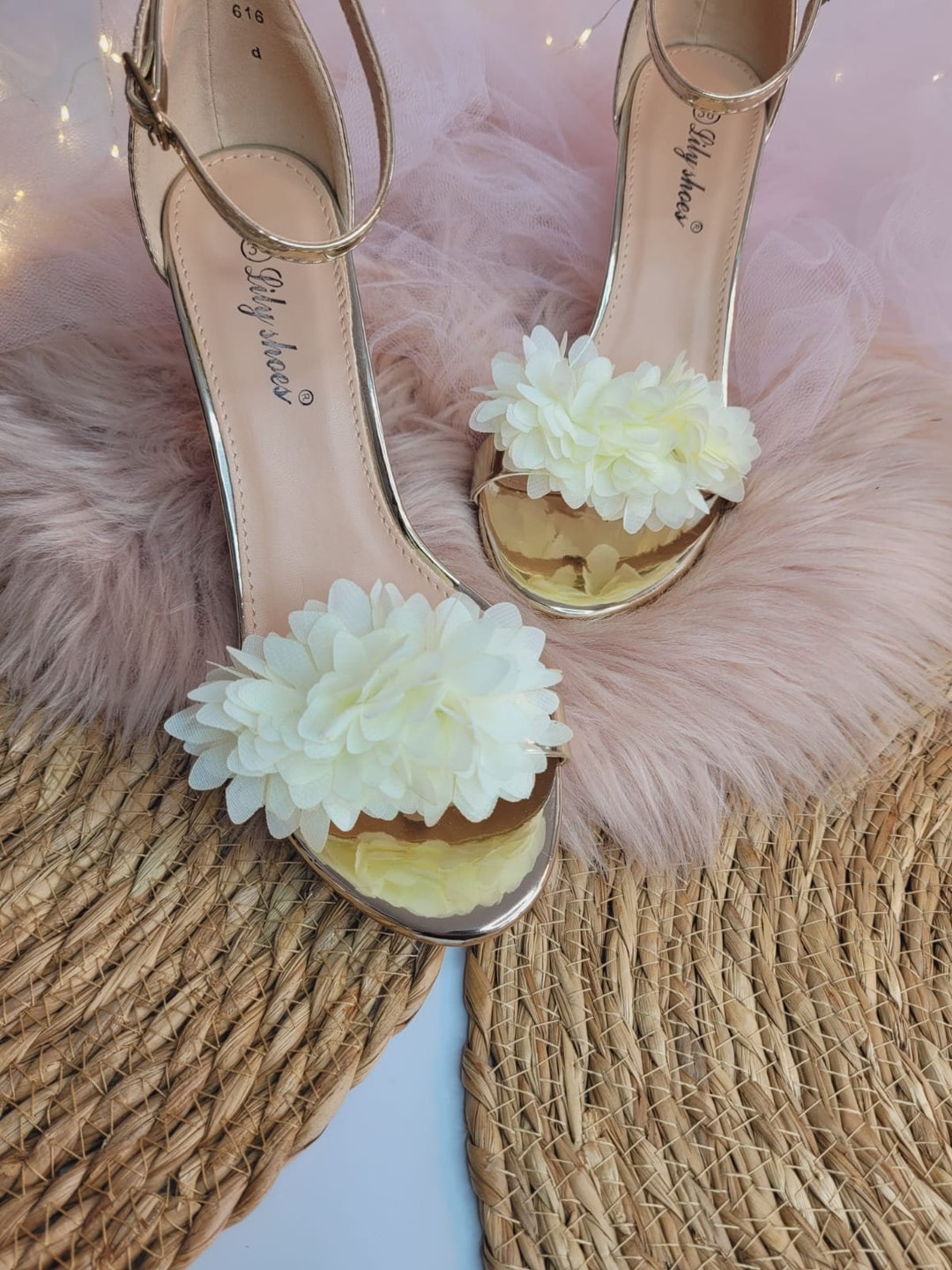 Creamy Pom Pom Shoe Clips, Flower Shoe Clips, Chiffon Flowers, Pom Poms ...