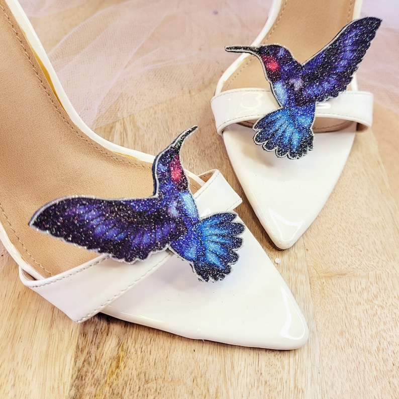 Hummingbird Shoe Clips Glitter Shoe Clips Bird Accessories - Etsy