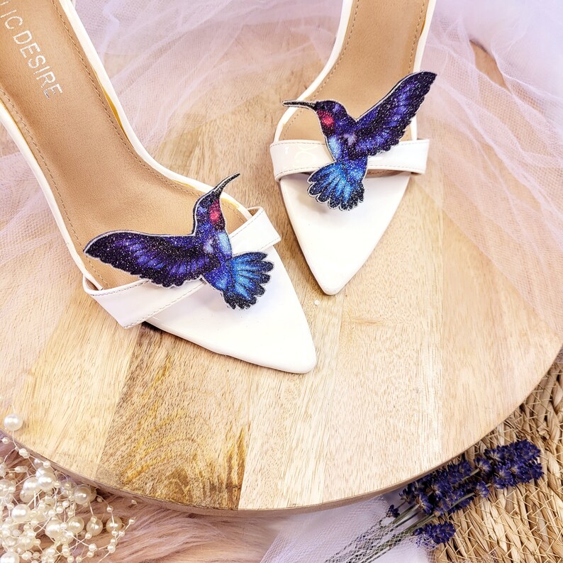Hummingbird Shoe Clips Glitter Shoe Clips Bird Accessories - Etsy
