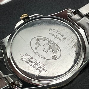 Vintage Rotary Men’s Wrist Watch Dolphin Standard Gold Plated Stainless ...