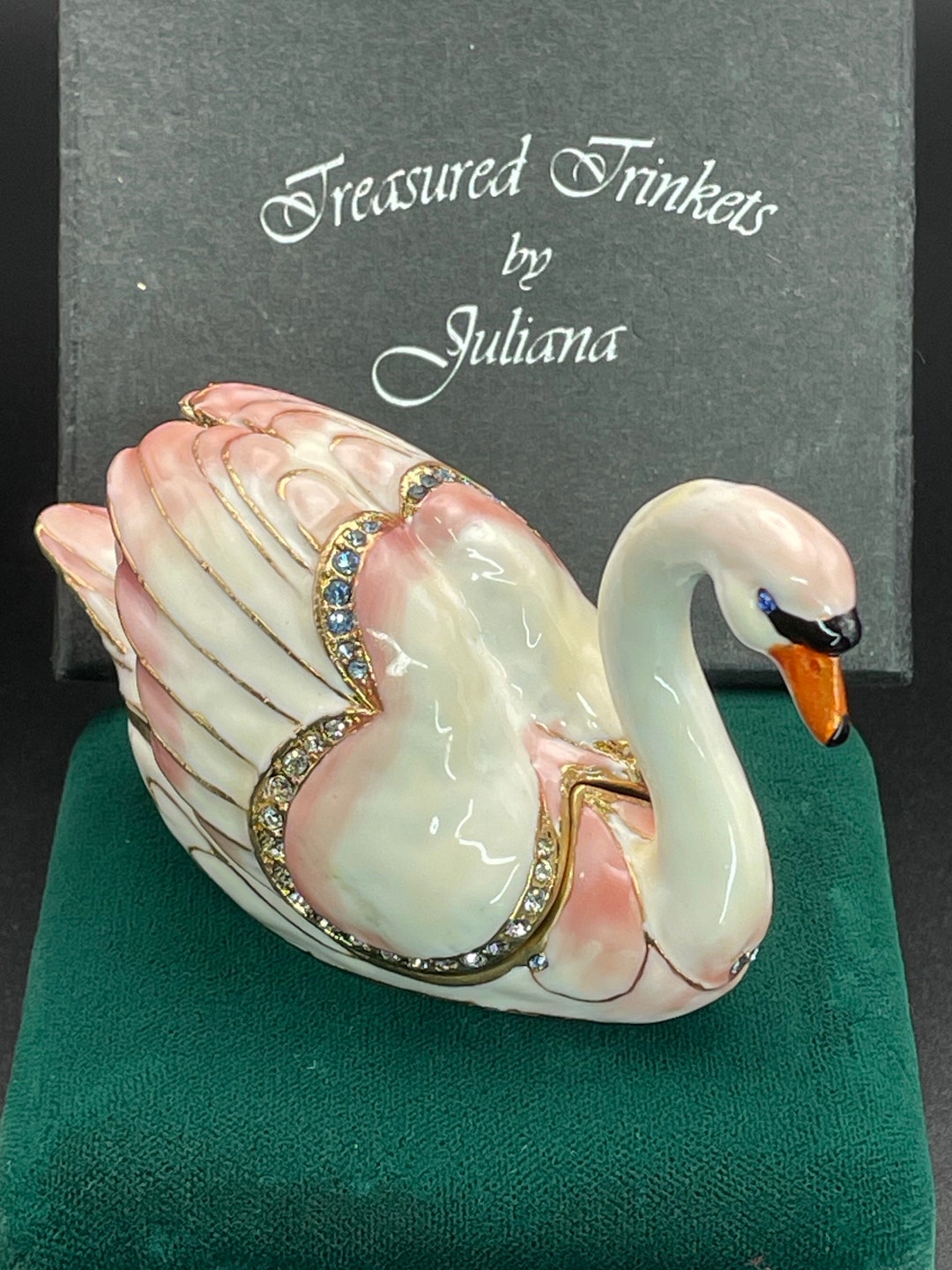 Vintage Juliana Treasures Trinkets Bird Swan for Jewellery Paste Gift ...