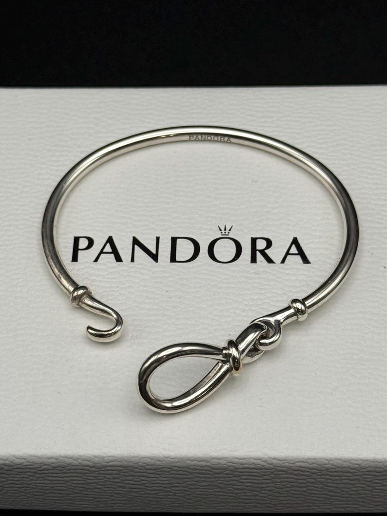 Sterling Silver Pandora Bangle Solid Silver Bracelet Hallmarked - Etsy