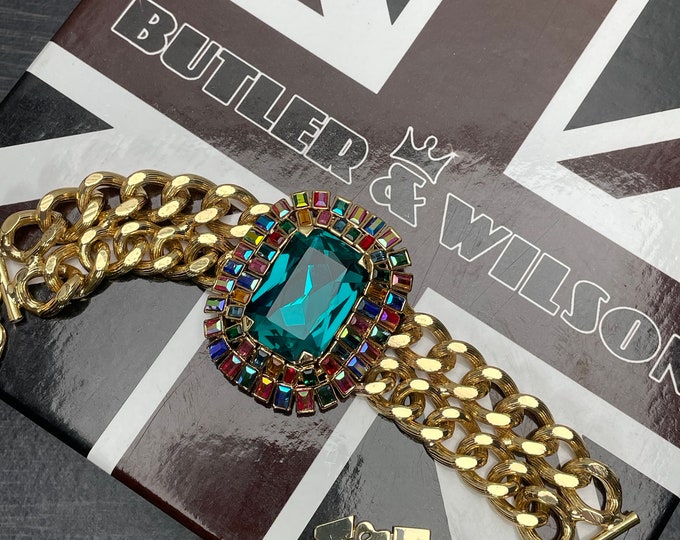 Vintage Butler and Wilson Crystal Butterfly Shaped Pendant. Couture ...