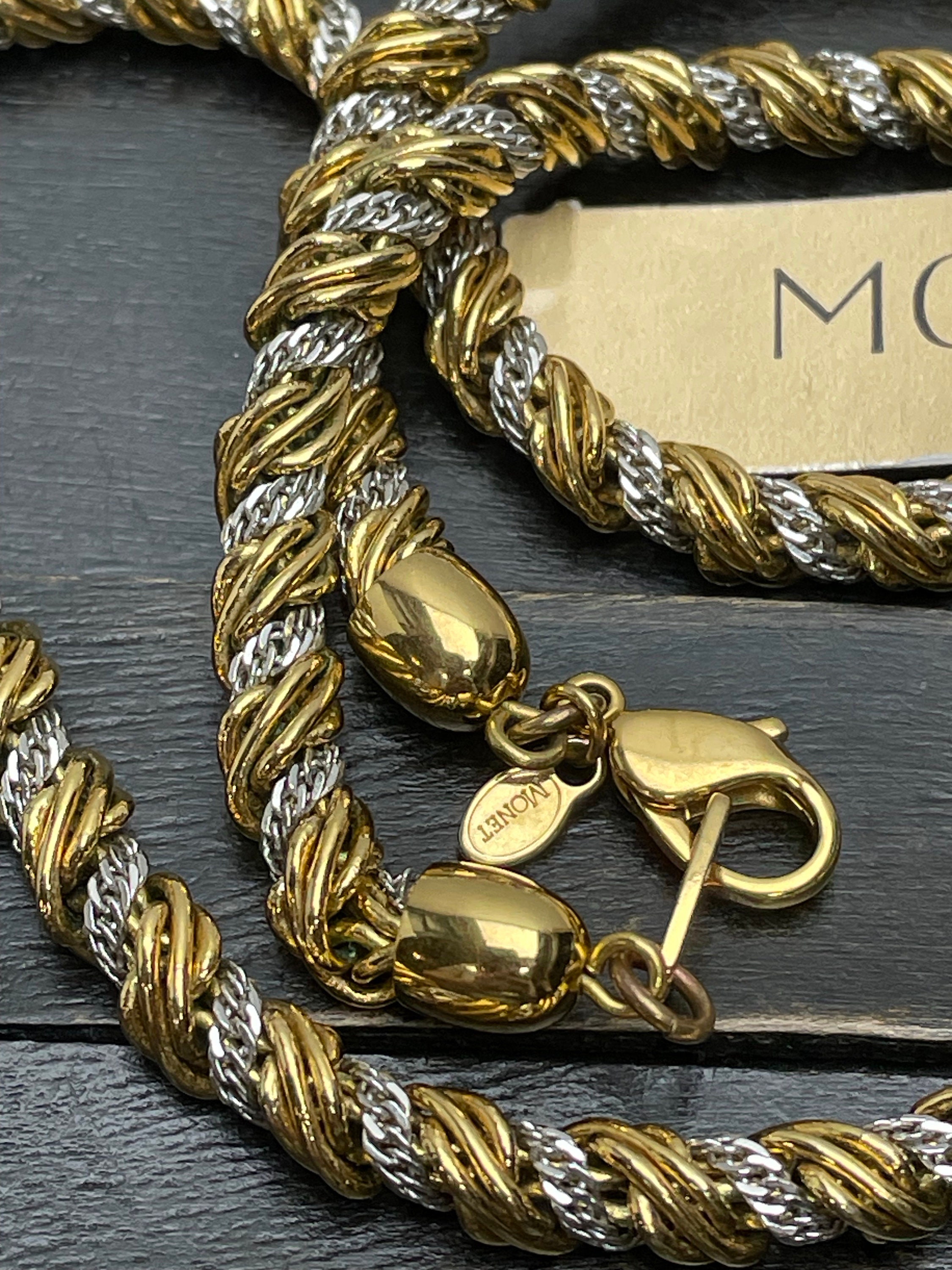 Vintage Monet Rope Chain for Women Braided Chain Necklace Two - Etsy UK