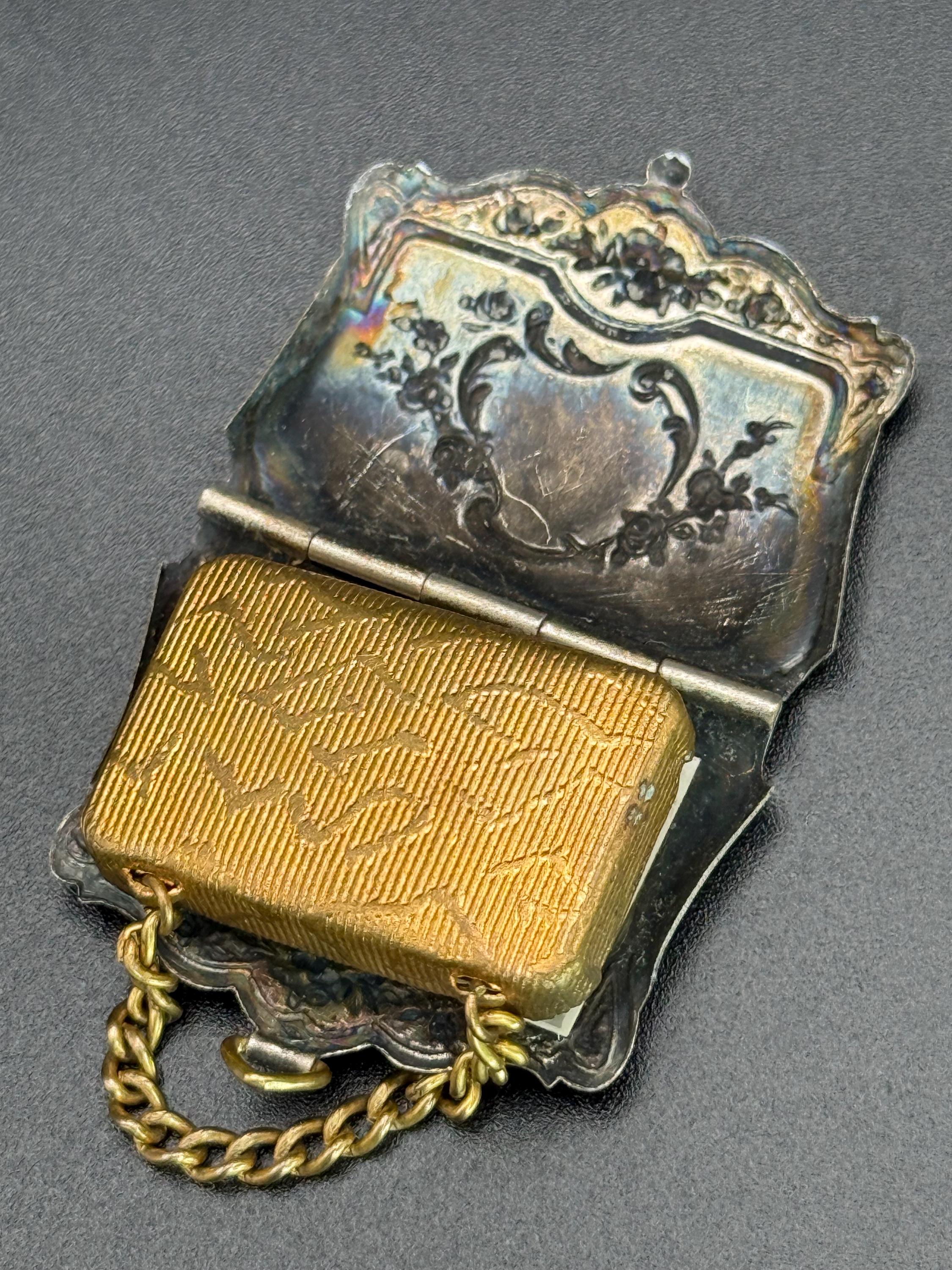 Antique Locket With Photographs Silver Tone Rare Unique Handbag - Etsy