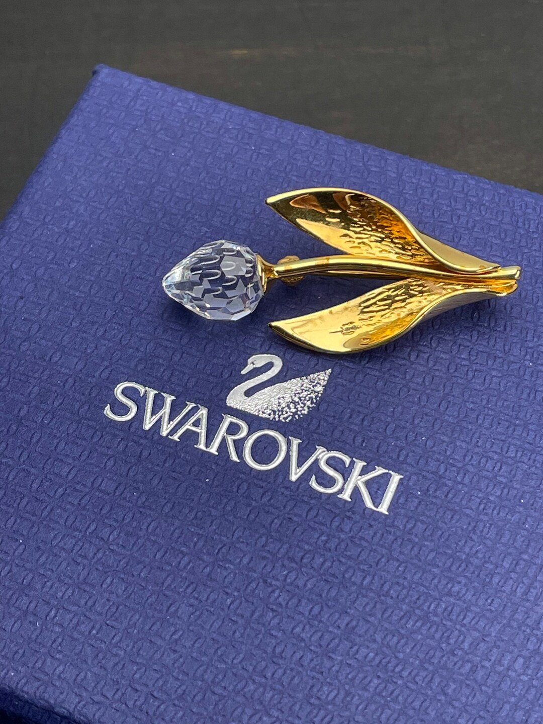 Swarovski Small Tulip Brooch for Women Crystal Floral Brooch Vintage ...