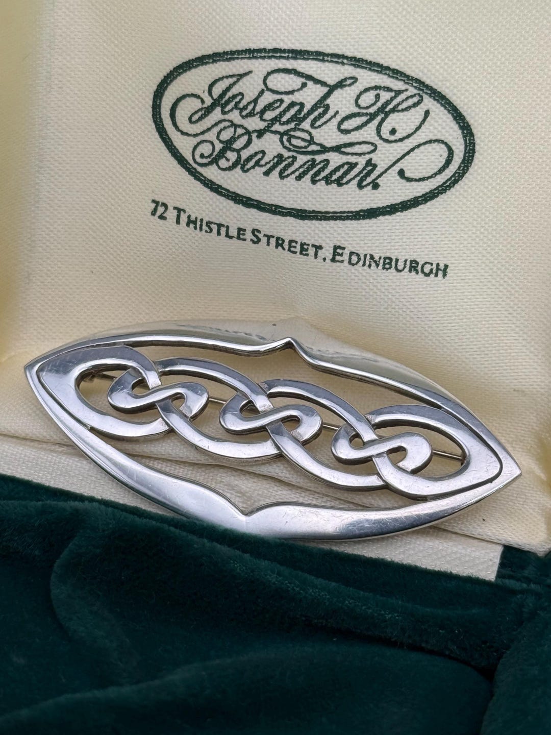 Vintage Scottish Celtic Knots Symbols Solid Silver Brooch Edinburgh Pin ...