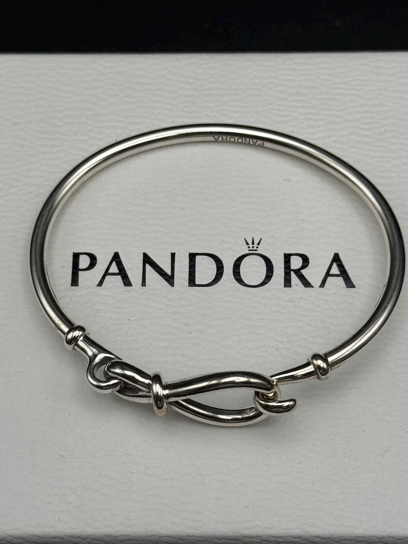 Sterling Silver Pandora Bangle Solid Silver Bracelet Hallmarked - Etsy