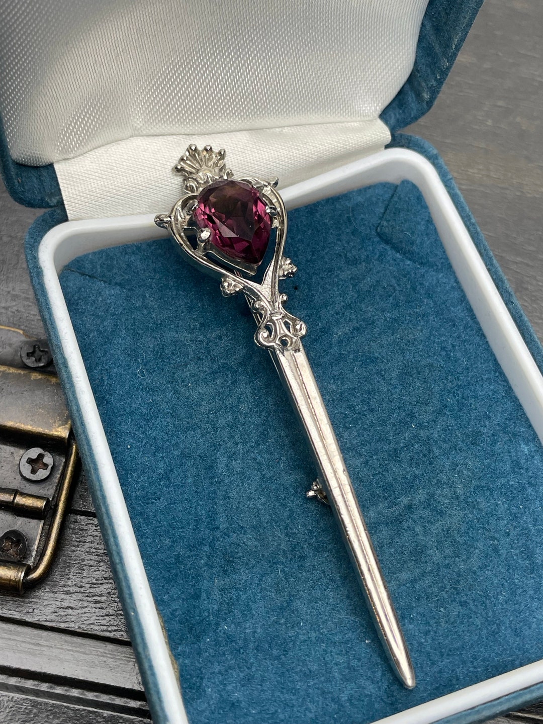 Vintage Scotland Brooch Crystal for Women Scottish Celtic Rhinestone ...