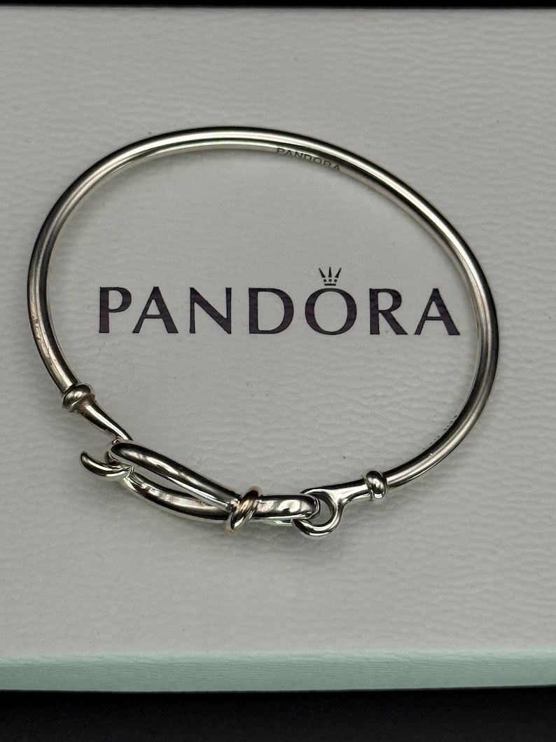 Sterling Silver Pandora Bangle Solid Silver Bracelet Hallmarked - Etsy