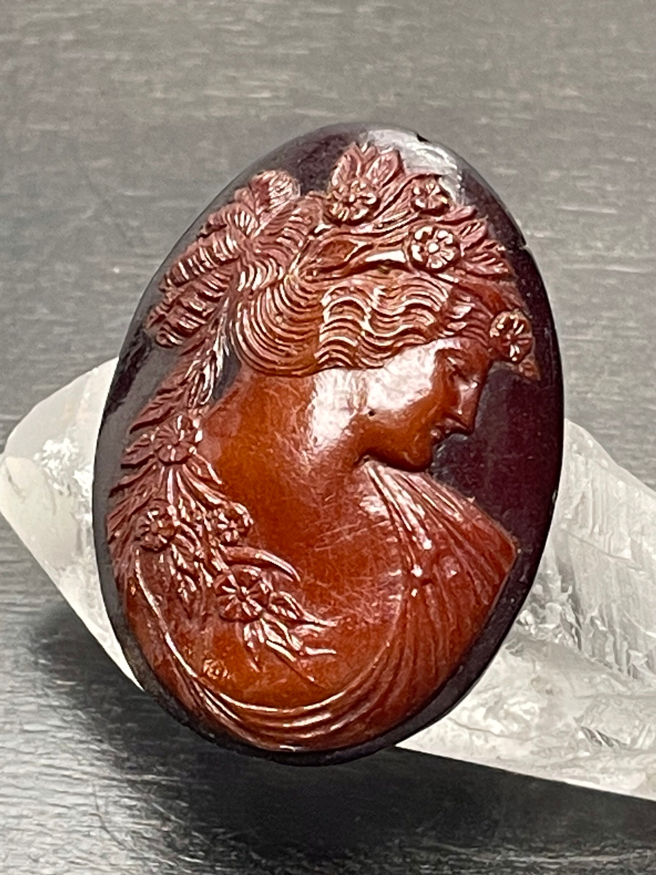 Antique Vulcanite Cameo Brooch Perfect Condition Gift for - Etsy