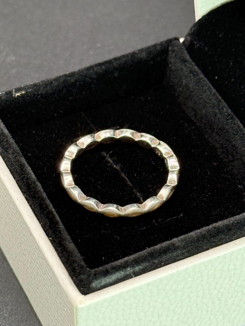 Vintage Pandora Sterling Silver Enamel Buckle Ring (size 54) - Etsy UK