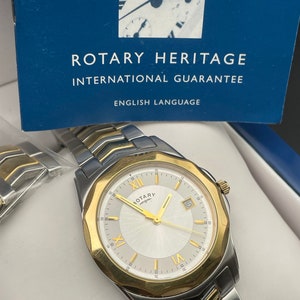 Vintage Rotary Men’s Wrist Watch Dolphin Standard Gold Plated Stainless ...