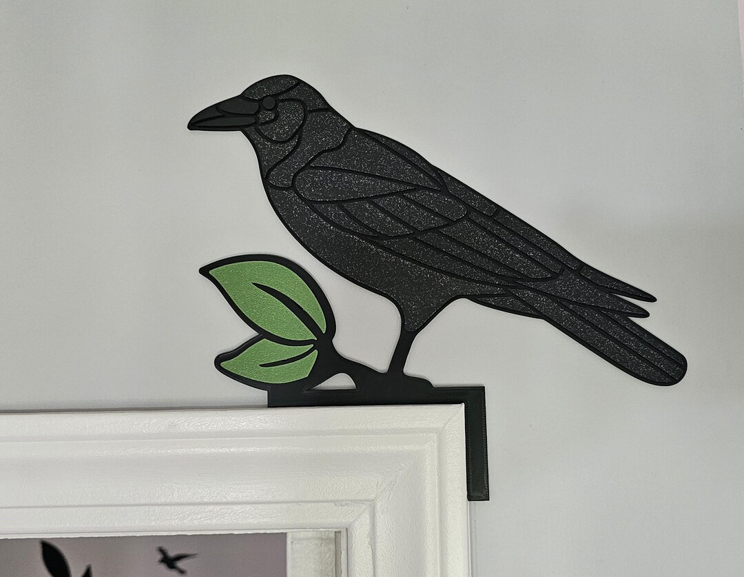 Crow Door Frame Corner Decoration. Left or Right Side Available. 3d ...