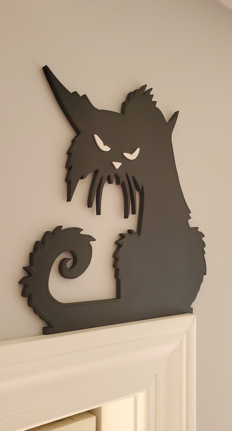 Scary Cat 3d Printed Door Frame Decoration - Etsy